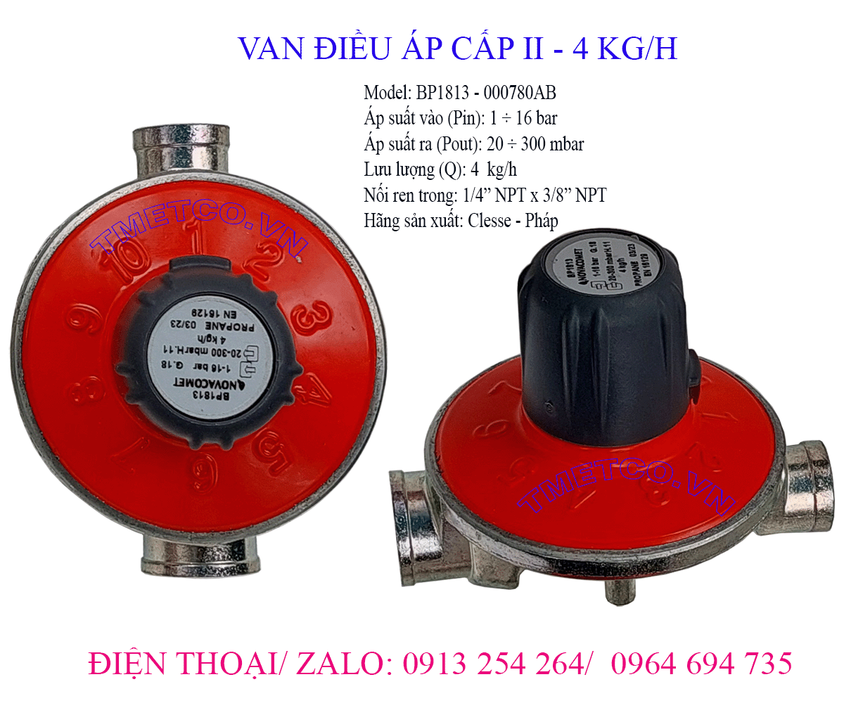 Van điều áp gas 4 kg - h – cấp II - Công ty TNHH công nghệ cơ nhiệt ...
