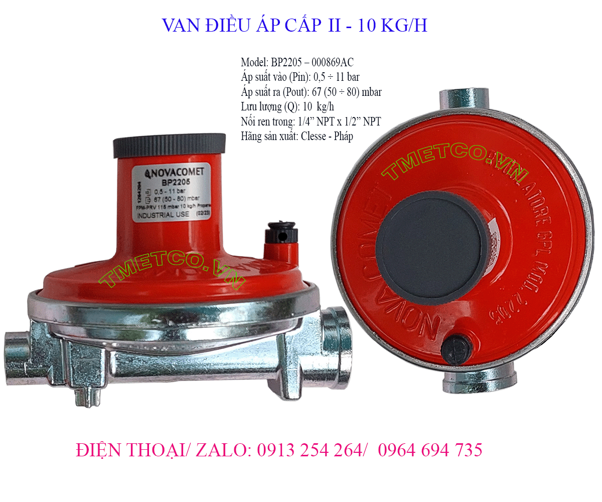 Van điều áp gas 10 kg - h - Công ty TNHH công nghệ cơ nhiệt điện Thái Dương